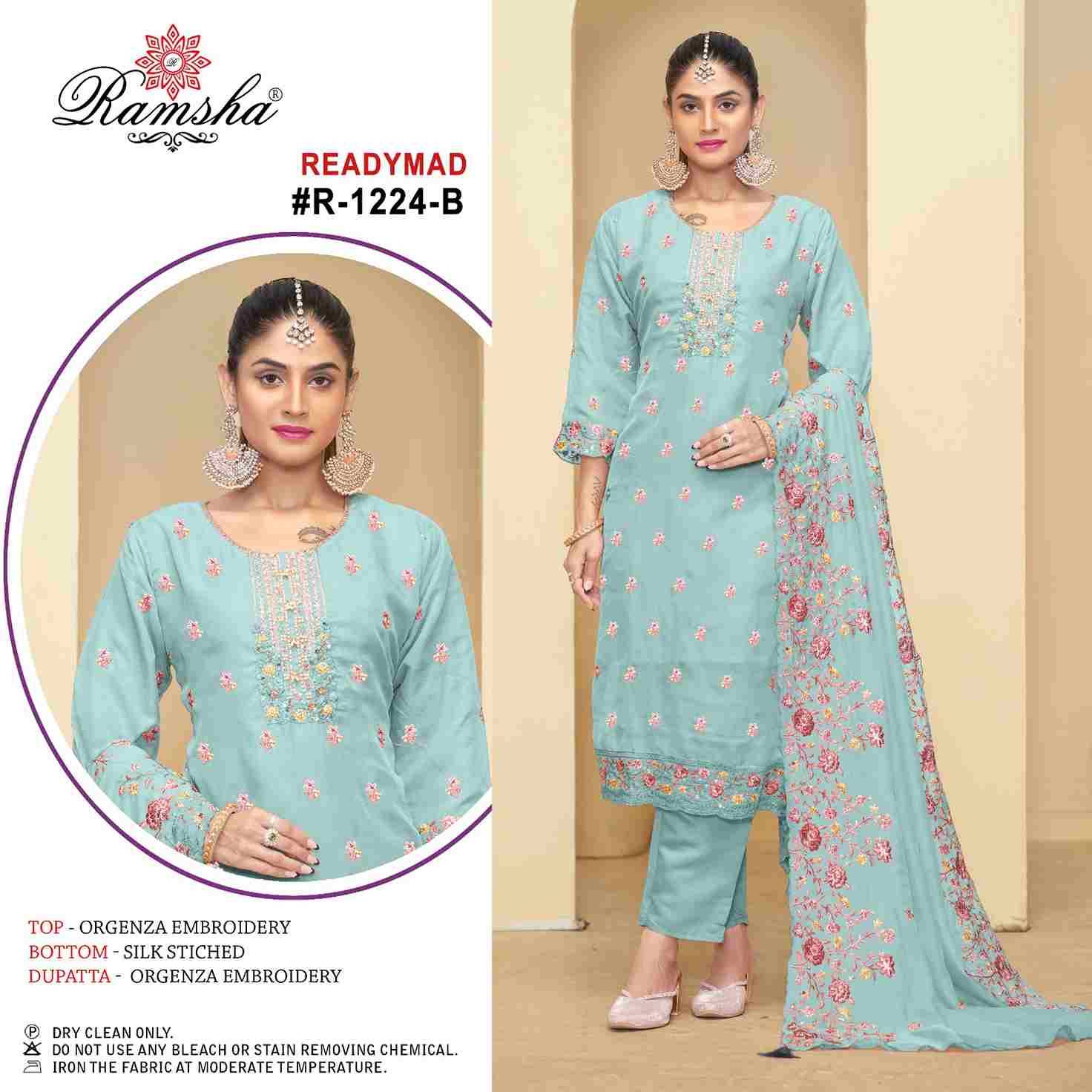 RAMSHA 1224 COLOURS BY RAMSHA 1224-A TO 1224-D SERIES BEAUTIFUL PAKISTANI SUITS COLORFUL STYLISH ...