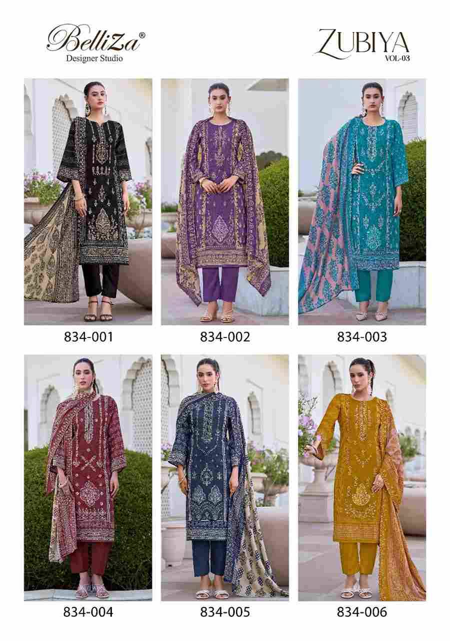 ZUBIYA VOL-3 BY BELLIZA 834-001 TO 834-006 SERIES BEAUTIFUL FESTIVE ...